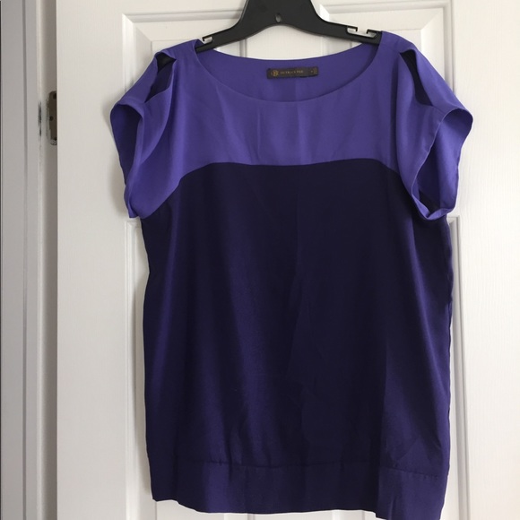 The Limited | Tops | The Limited Colorblock Purple Blouse | Poshmark